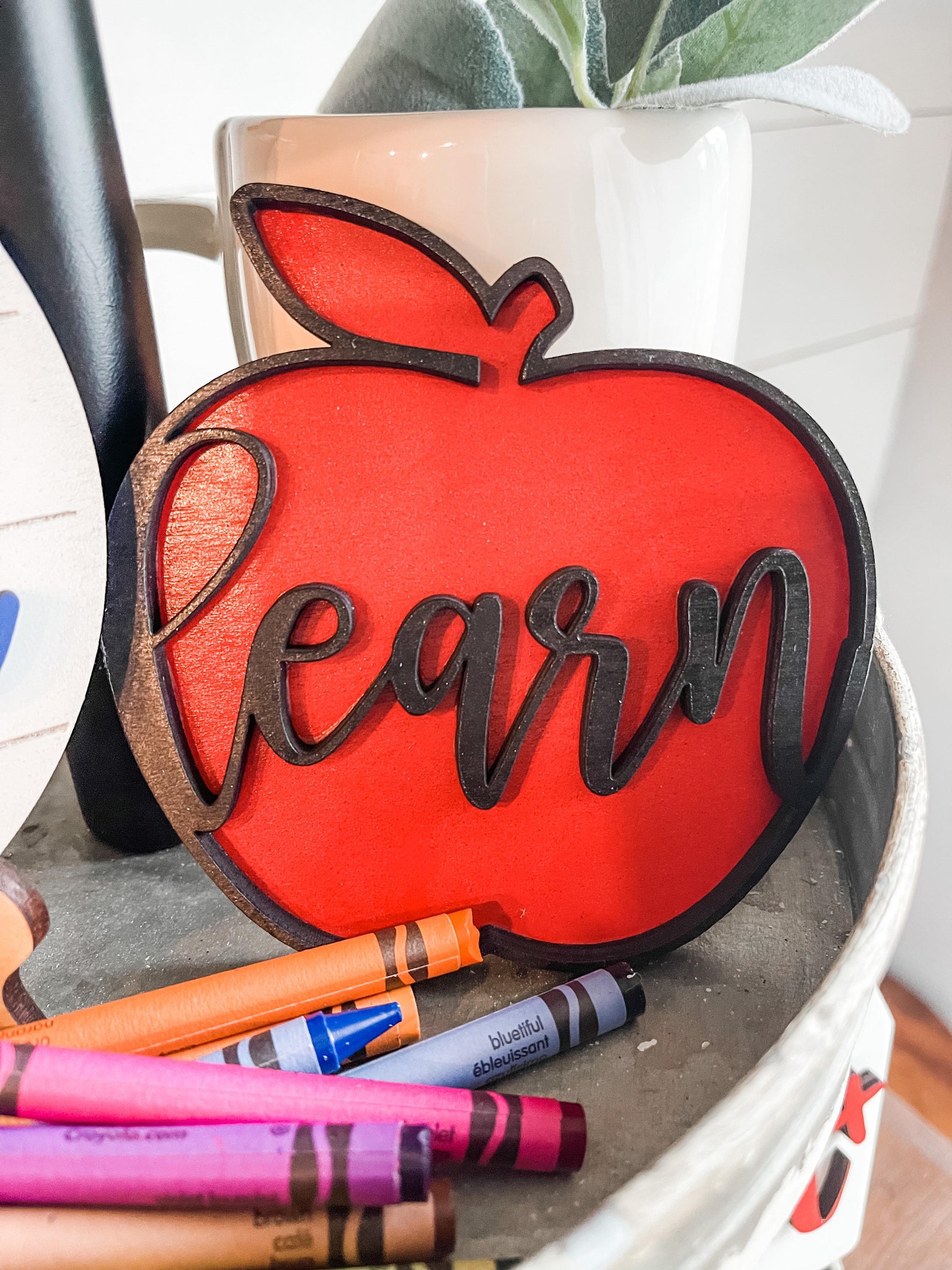 Back to School Tiered Tray - Teacher Tiered Tray - Teacher Classroom ...