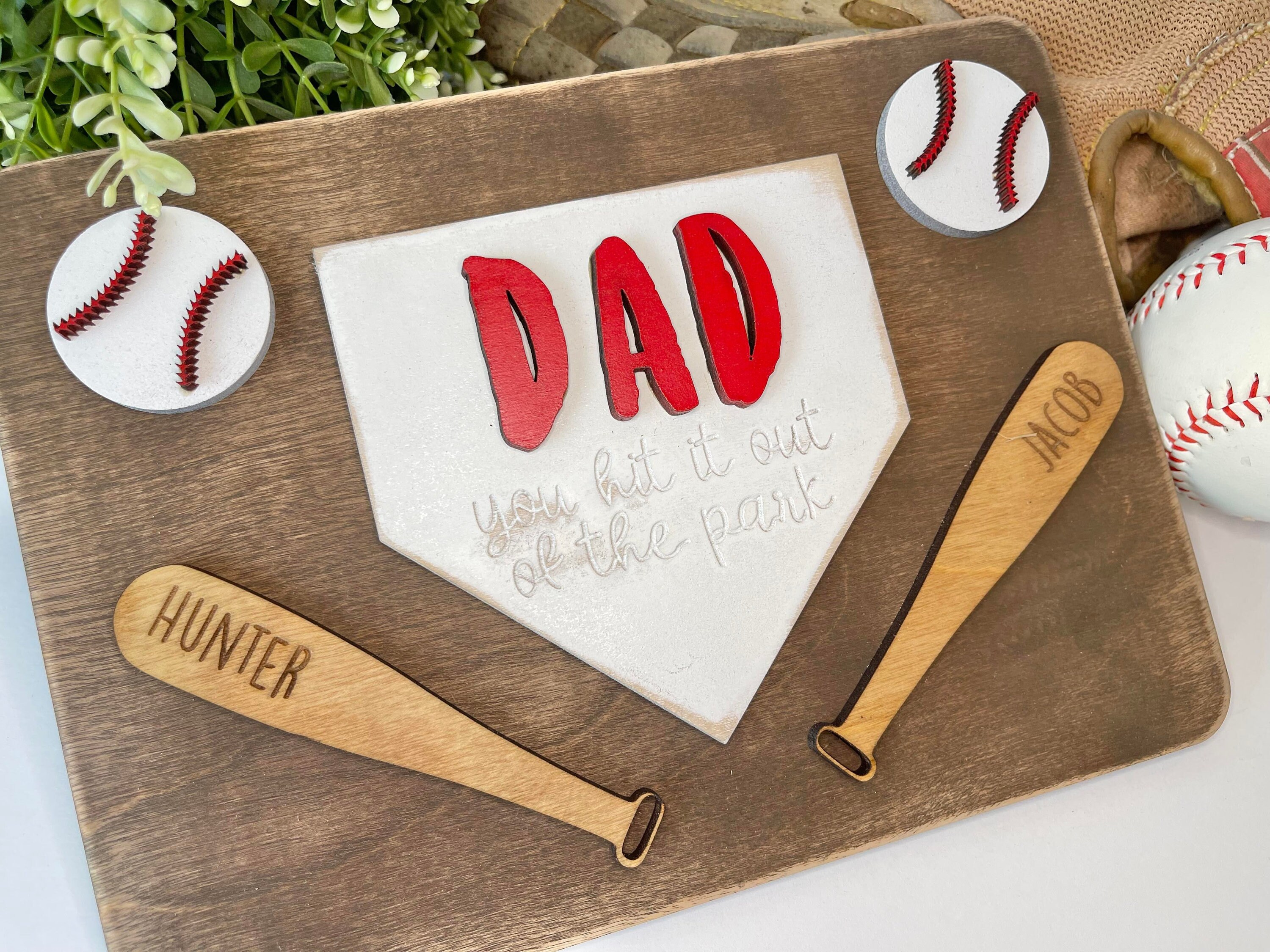 Dad You Hit It Out of the Park - Fathers Day Sign - Fathers Day Gift ...