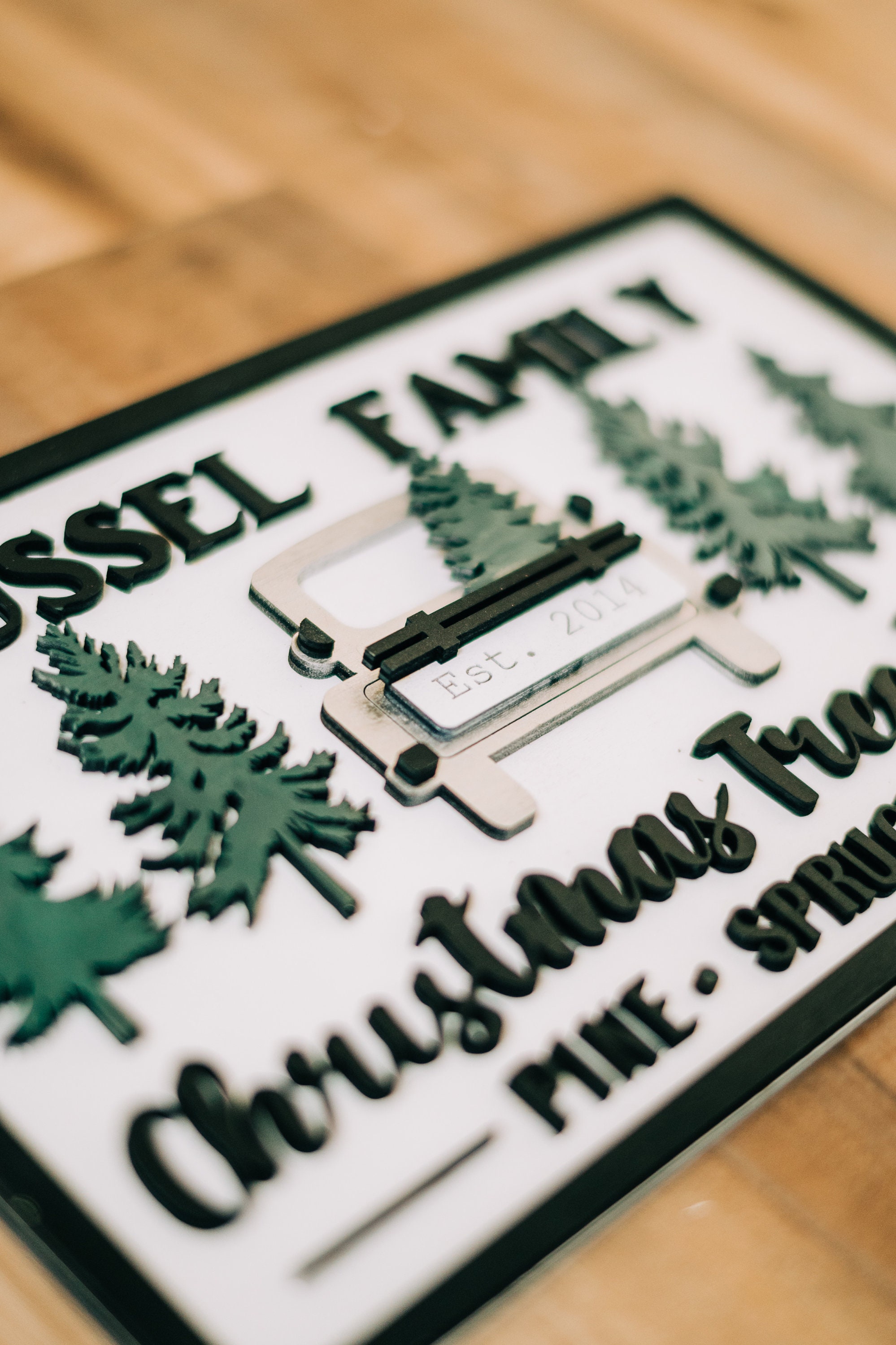 Personalized Christmas Tree Farm Sign: Custom Family Decor - Etsy