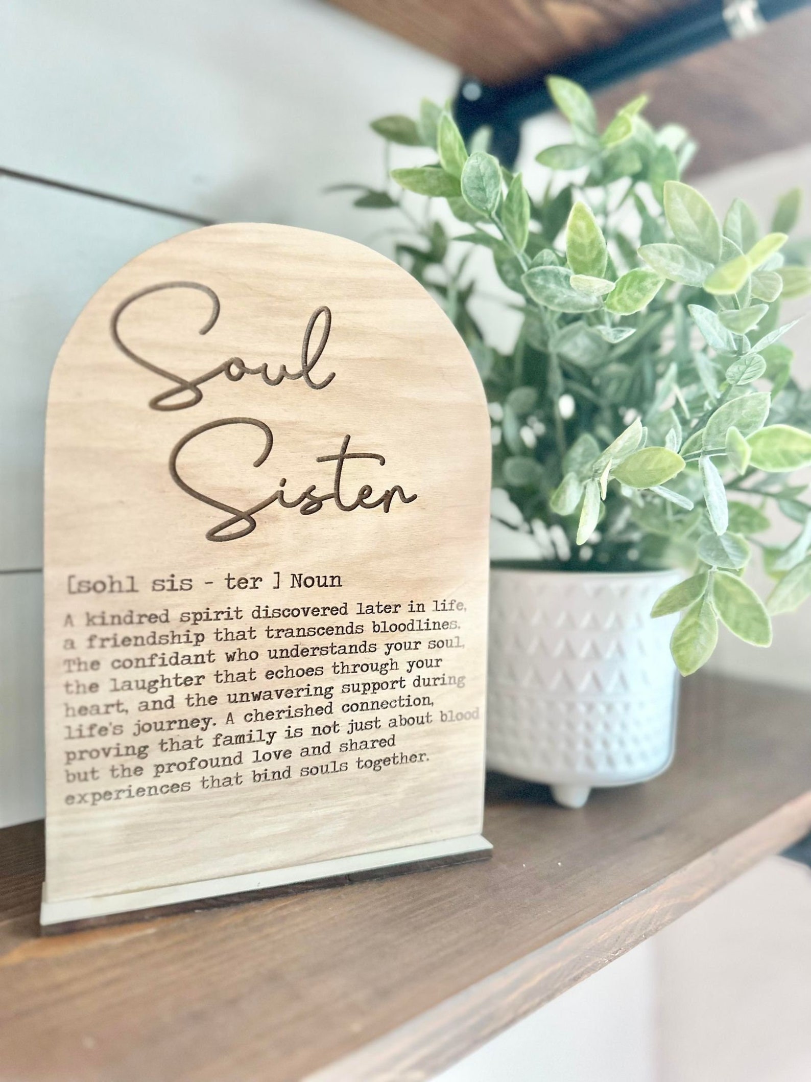 Soul Sister Definition Sign - Boho Wood Sign - a Thoughtful Gift for ...