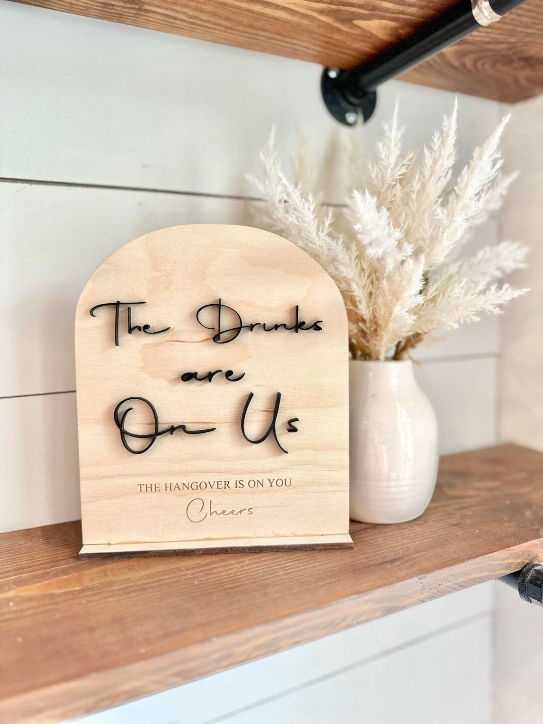 The Drinks Are on Us - the Hangover is on You - Wedding Bar Sign ...