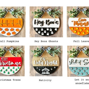 Seasonal Interchangeable Door Hanger - Fully Interchangeable Door ...