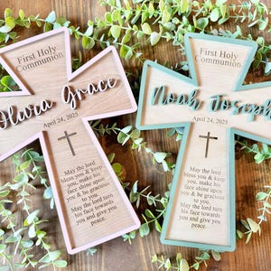 Personalized First Holy Communion Cross | Holy Communion Gift | Custom ...