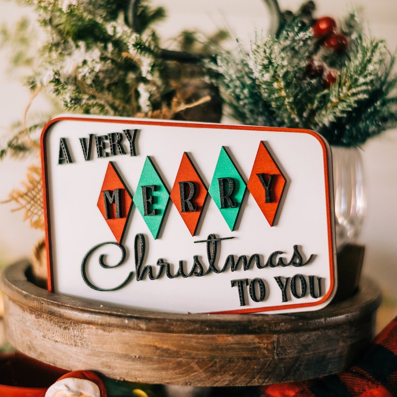 Holiday Retro Sign - Etsy