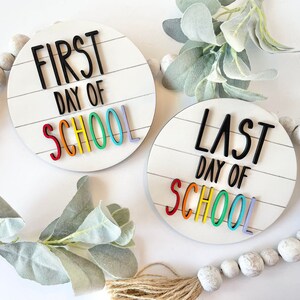 First or Last Day of School Shiplap Signs - Kids First Day of School ...