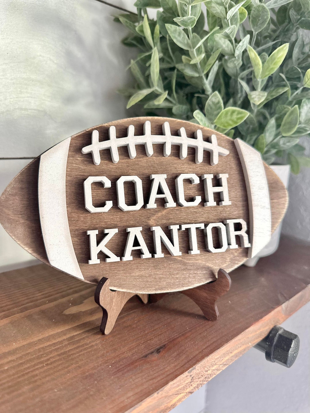 Personalized Desktop Football Coach Sign - Gifts for Football Coach ...