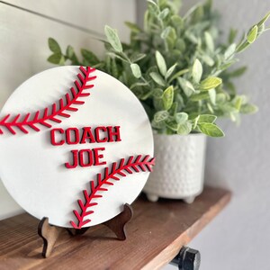 Personalized Desktop Baseball Coach Sign - Gifts for Baseball Coach ...