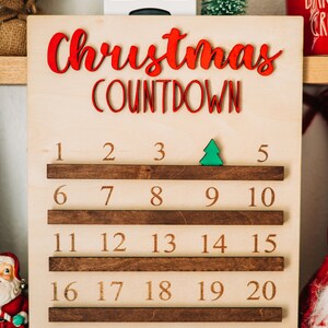 Farmhouse Christmas Countdown Sign: Wooden Advent Calendar - Etsy
