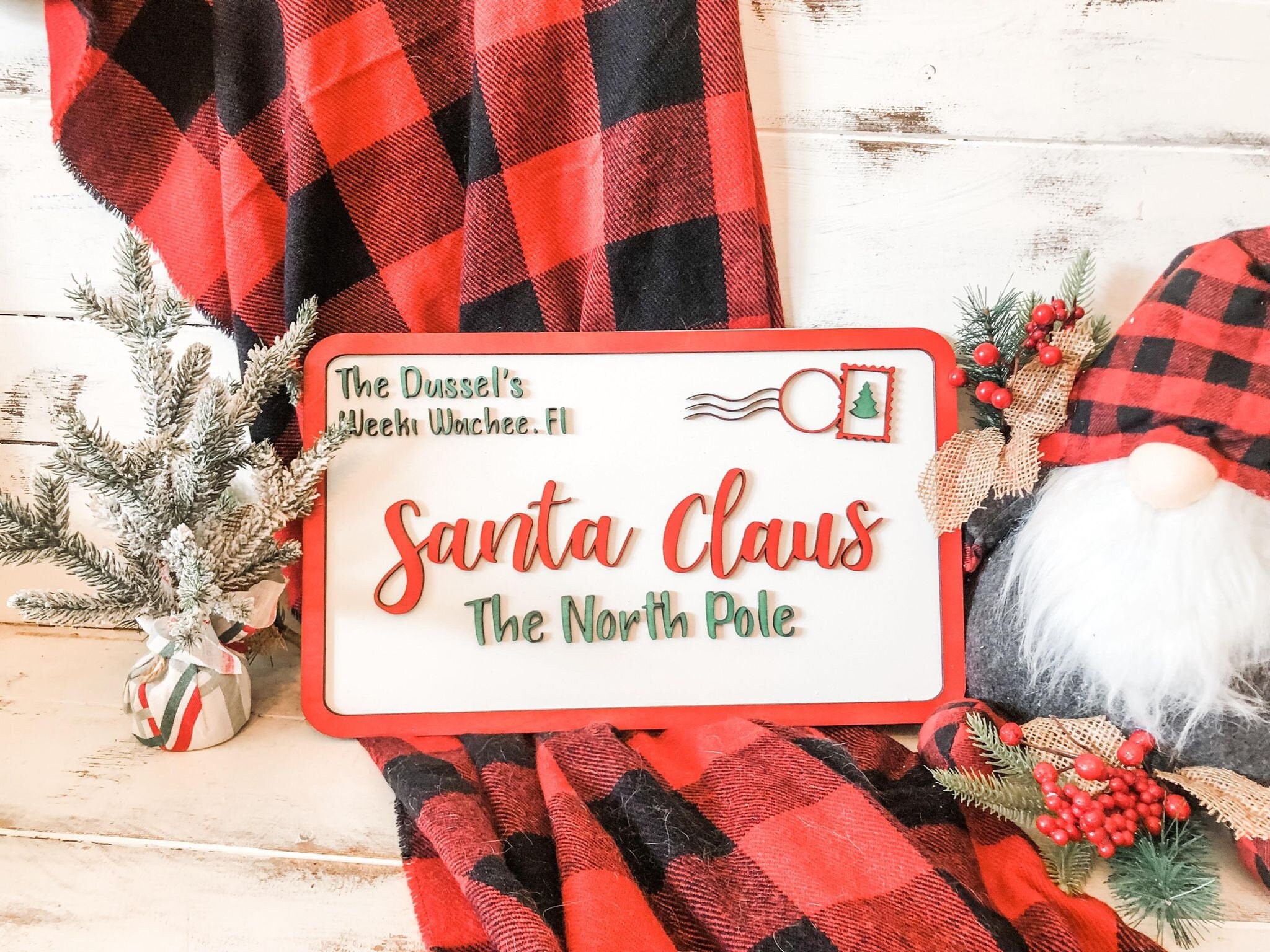 Letters to Santa Claus - Personalized Family Name Letter to Santa Sign ...