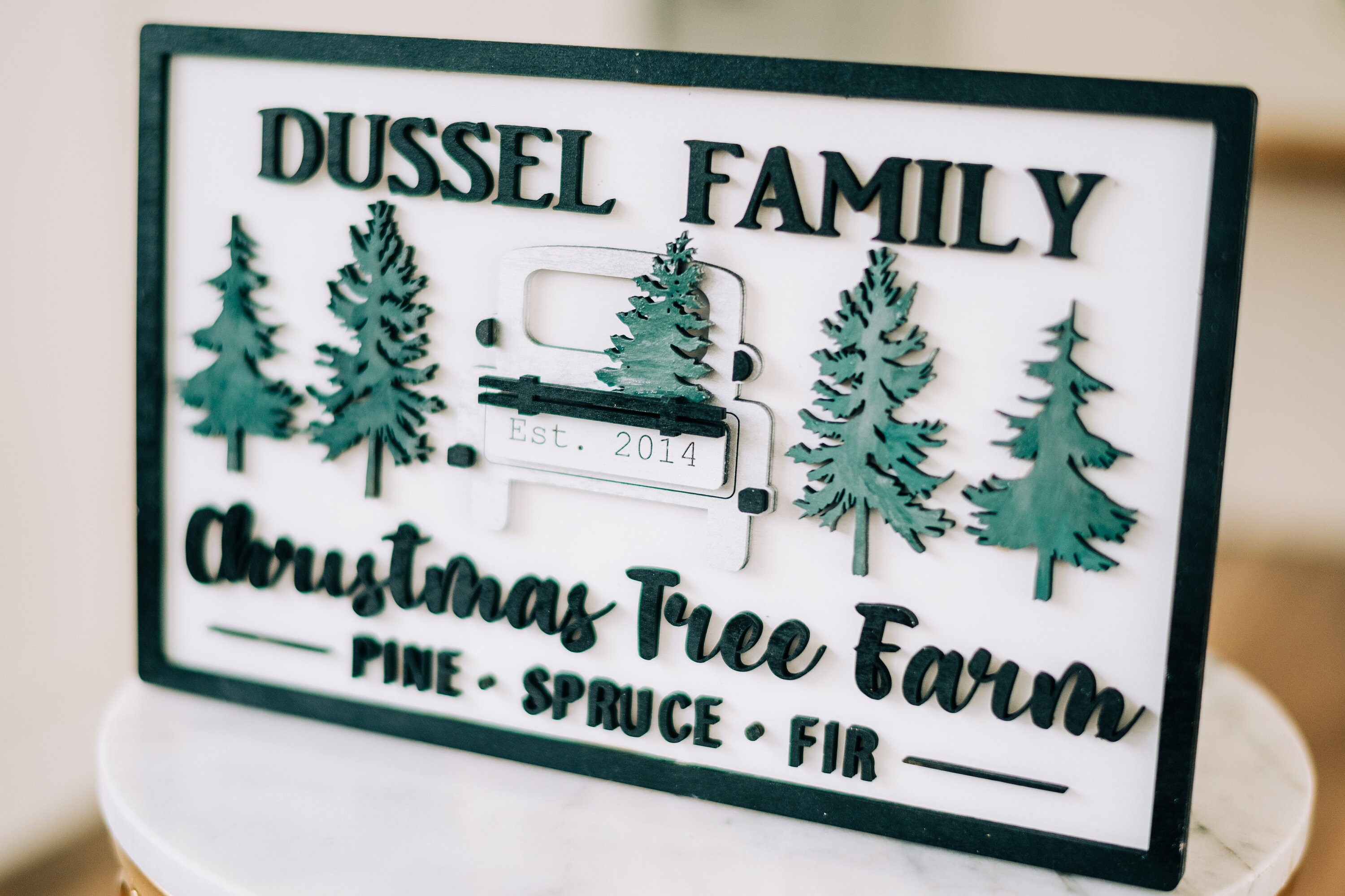 Personalized Christmas Tree Farm Sign: Custom Family Decor - Etsy