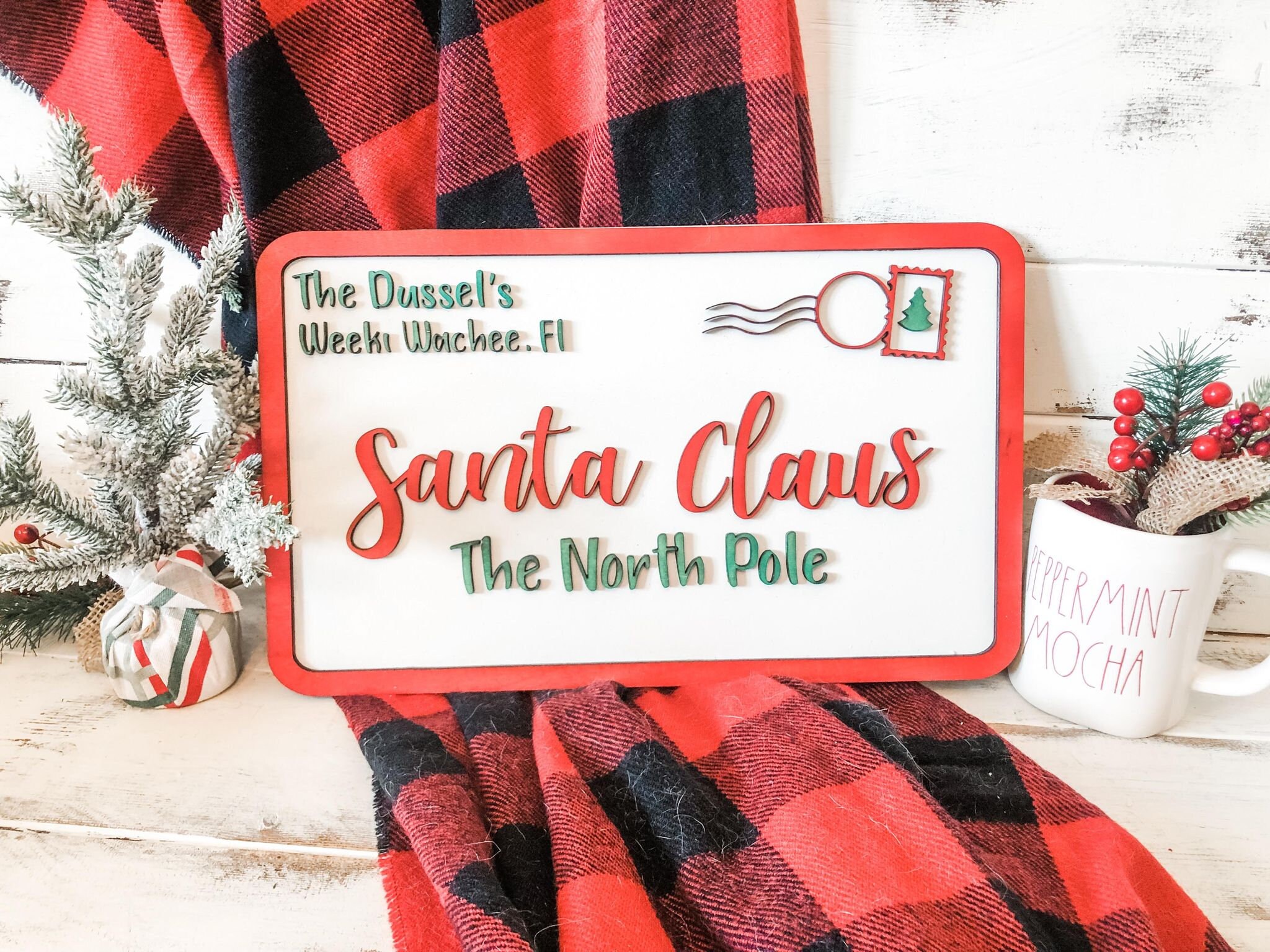 Letters to Santa Claus - Personalized Family Name Letter to Santa Sign ...