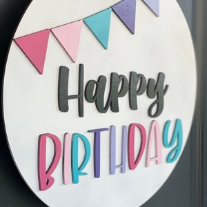 Happy Birthday Door Hanger - Birthday Banner Door Hanger - Birthday ...