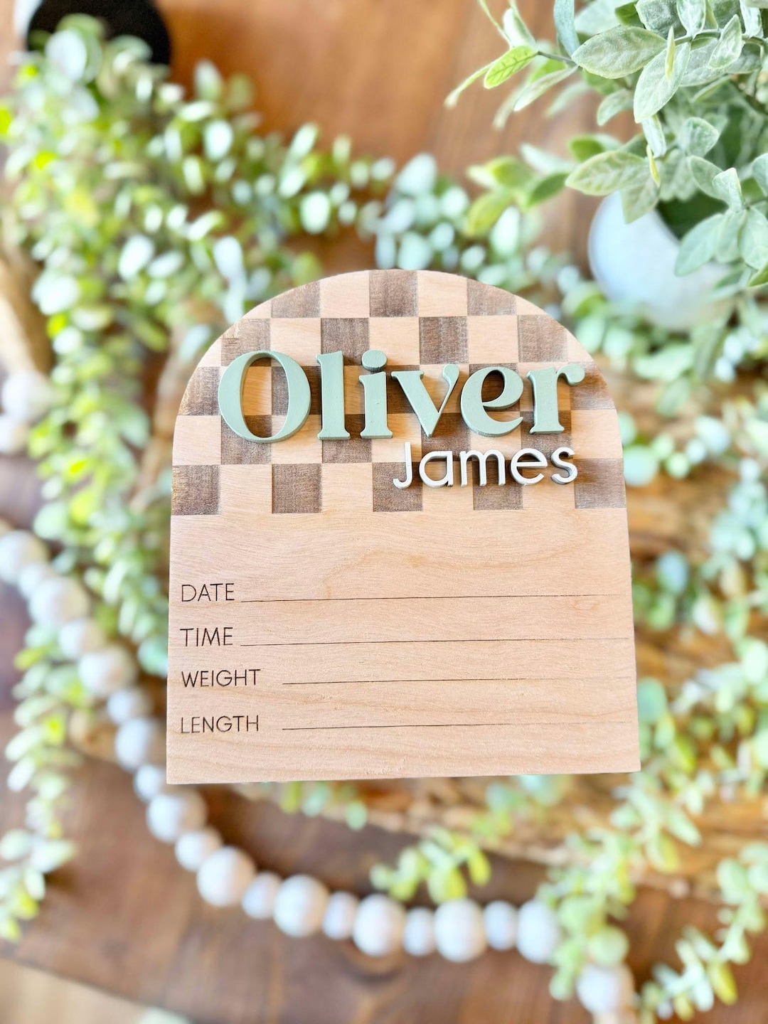 Baby Boy Announcement Sign for Hospital | Baby Birth Stat Sign ...