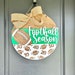 Football Season Door Hanger Customize With Your Team Colors Football ...