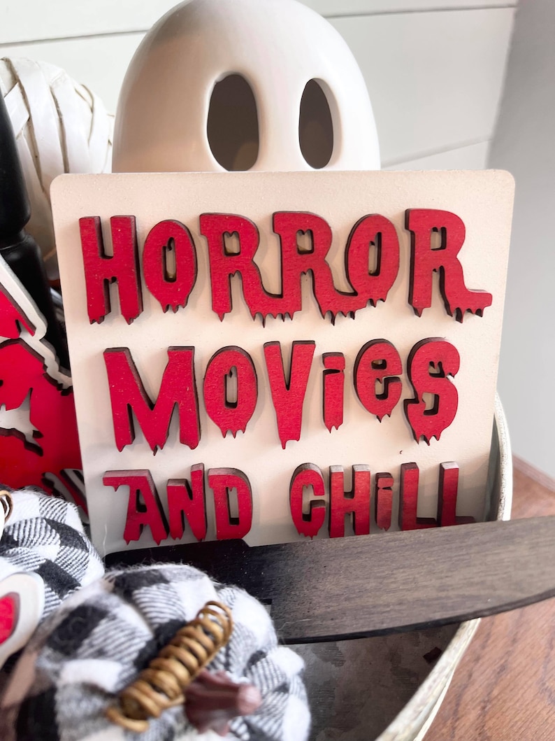 Horror Movie Tiered Tray Decor Horror Movie Decorations - Etsy