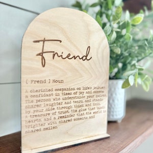 Friend Sign - Boho Wood Sign - a Thoughtful Gift a Friend - Gift for a ...