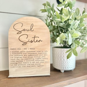 Soul Sister Definition Sign - Boho Wood Sign - a Thoughtful Gift for ...