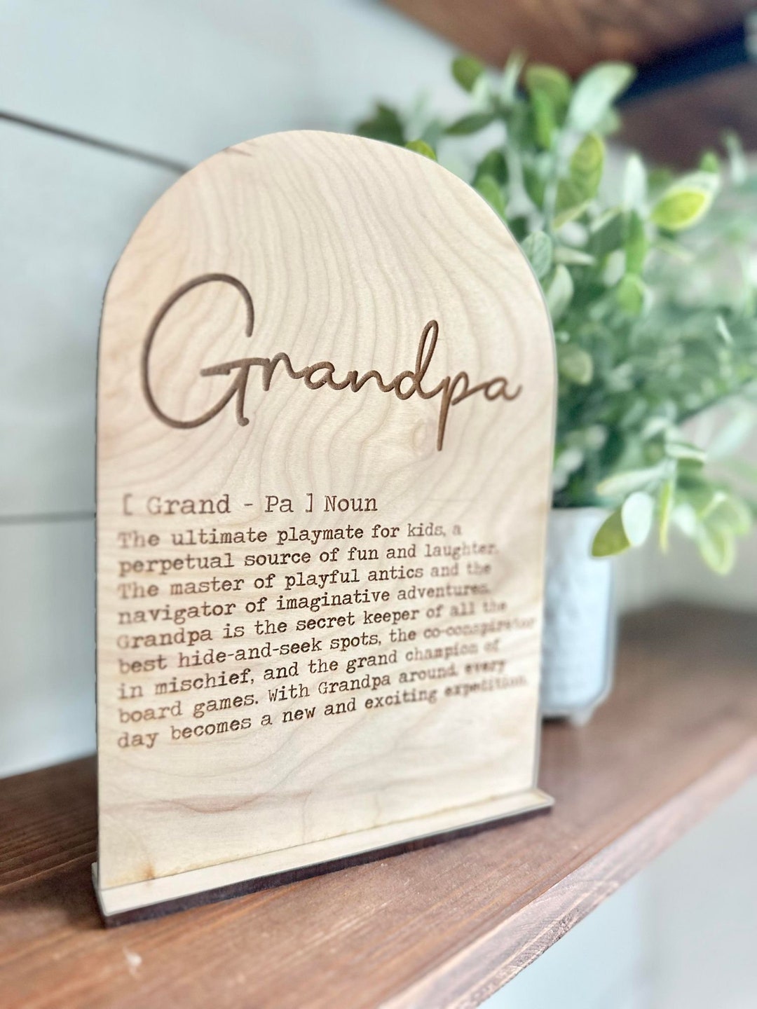 Grandpa Definition Sign - Gifts for Granpma - Sign for Grandpa ...