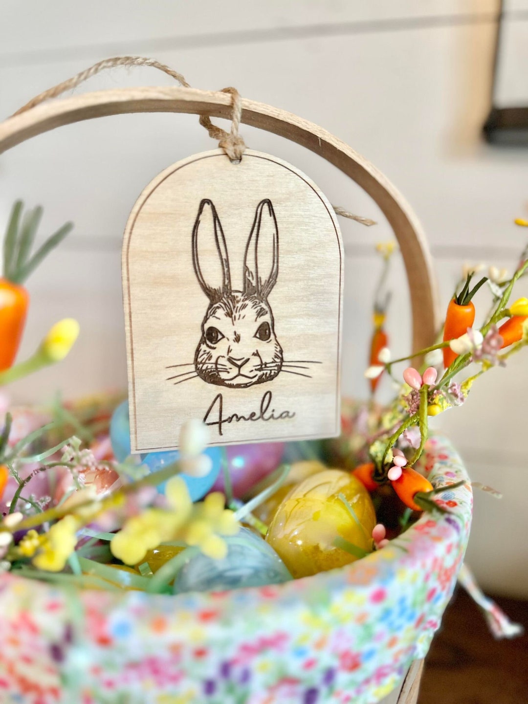 Personalized Easter Basket Tags - Boho Easter Baskets for Girls ...