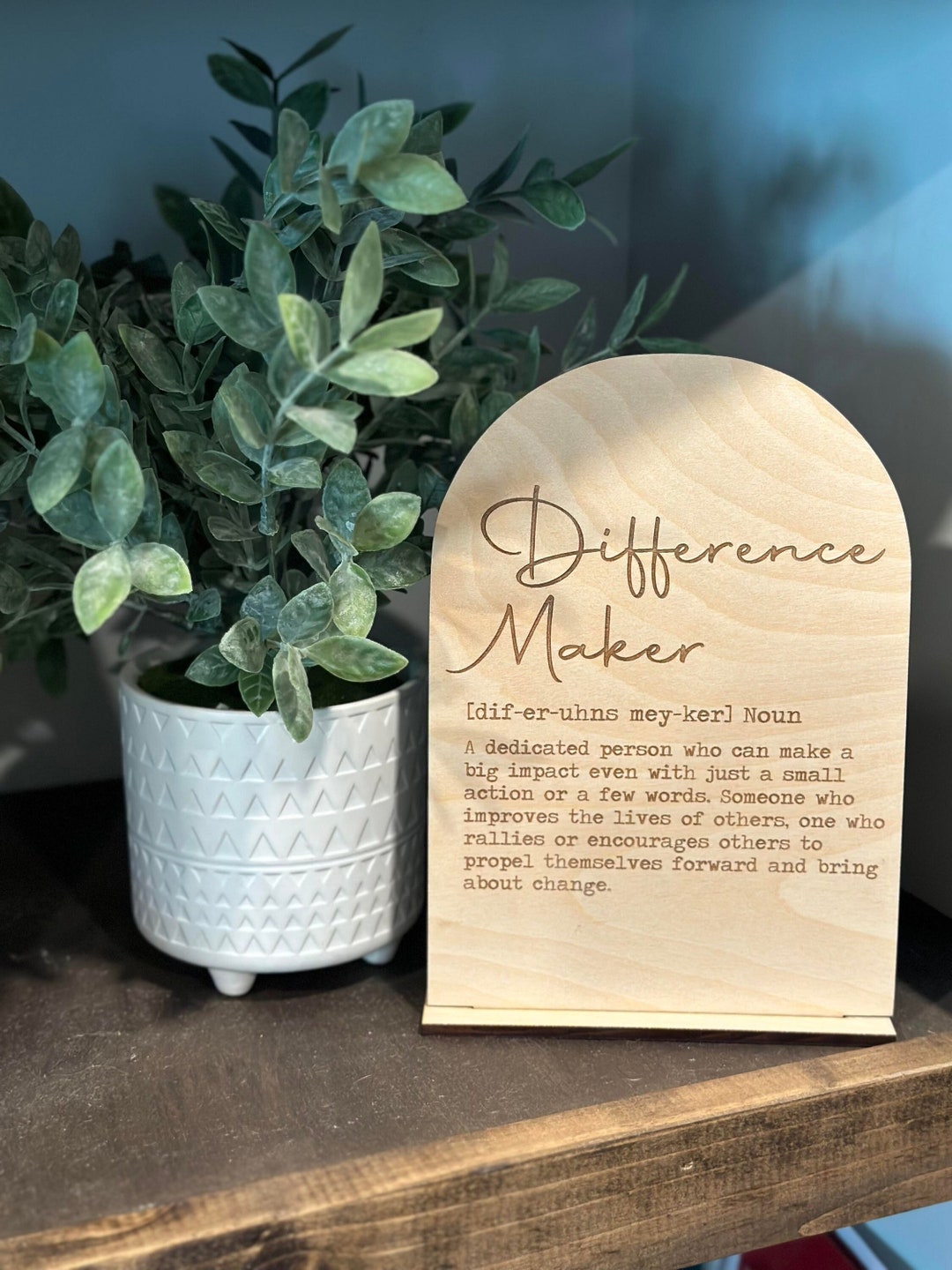 Difference Maker - Boho Wood Sign - a Thoughtful Gift for a Leader ...