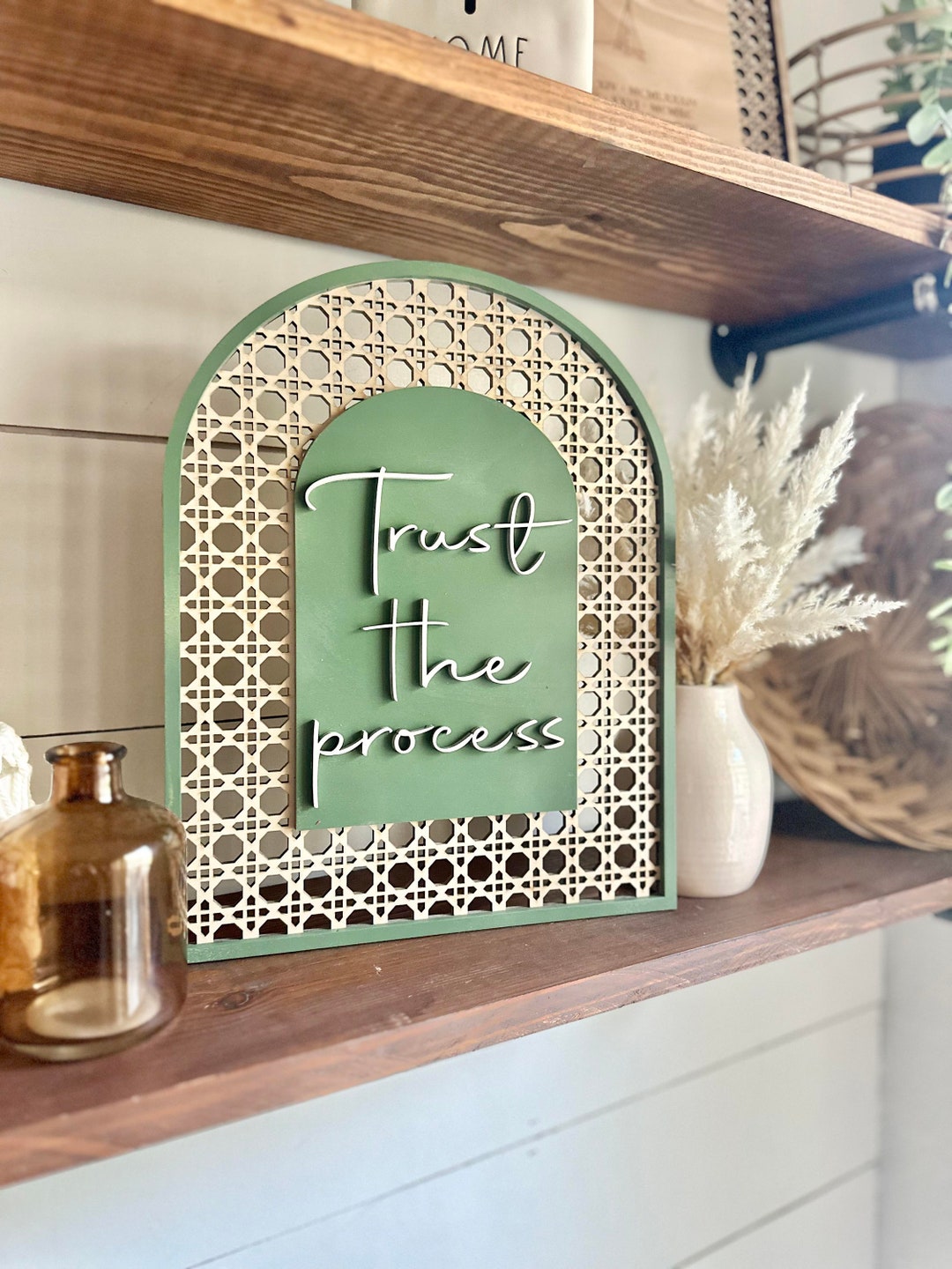 Trust the Process, Boho Shelf Decor, Boho Wall Signs, Motivational ...
