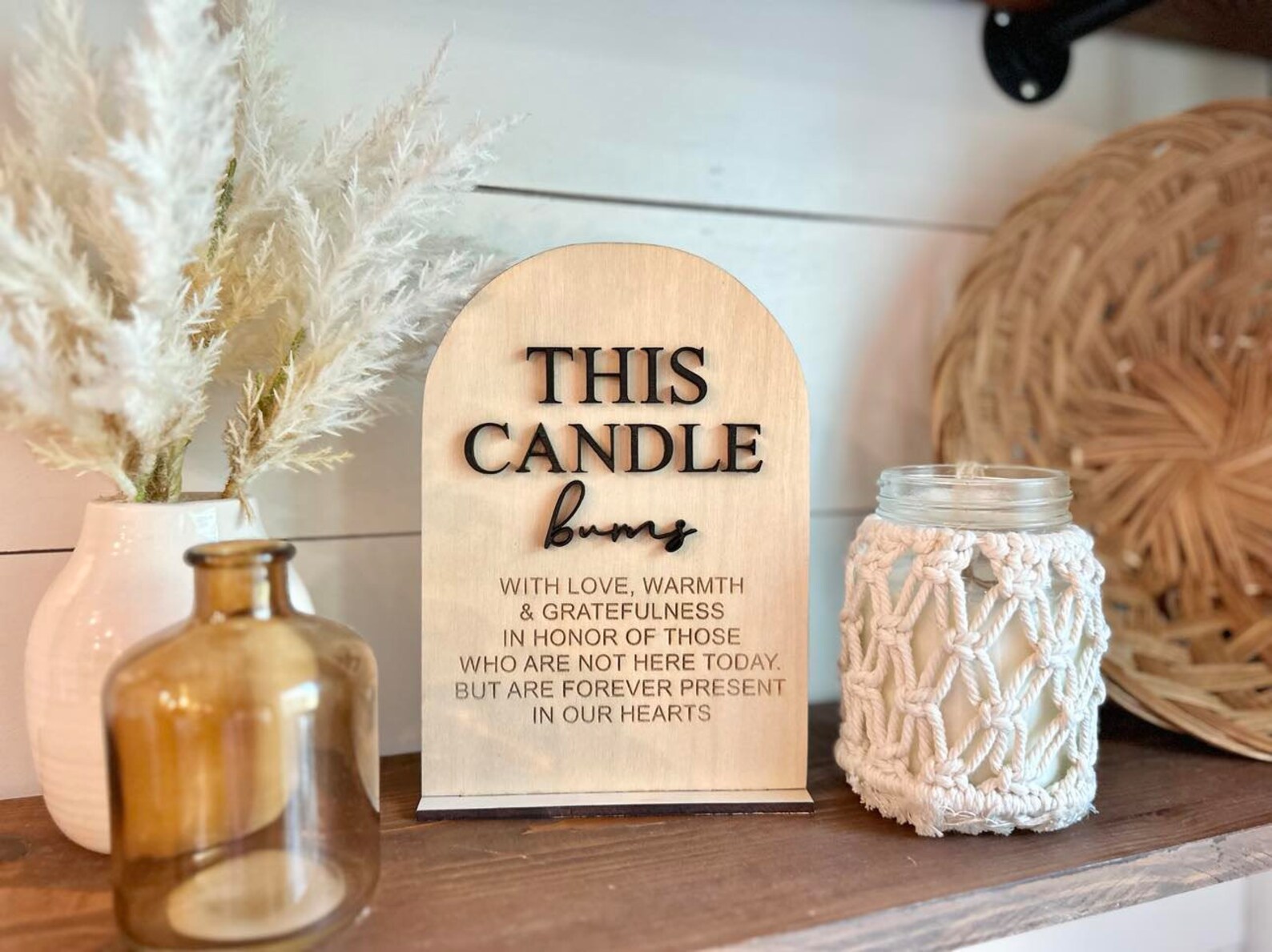 This Candle Burns Memorial Wedding Sign Wedding Loved Ones Sign Boho ...