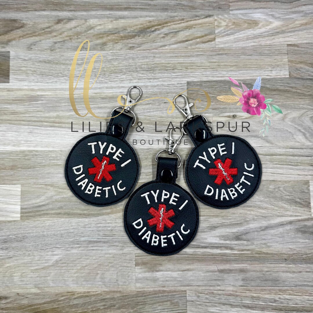Diabetic Alert Keychain Type1 or Type 2 - Etsy