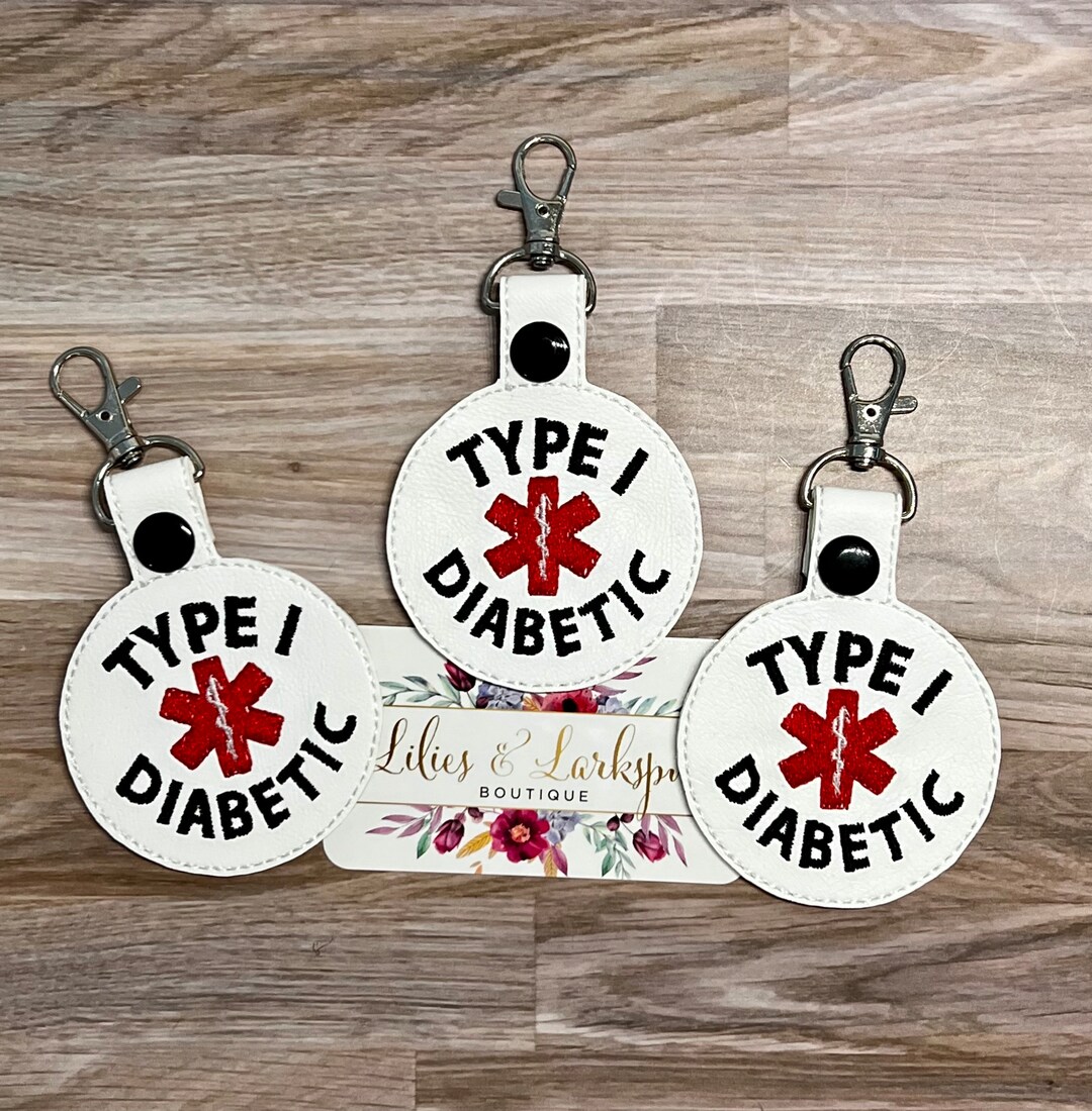 Diabetic Alert Keychain Type1 or Type 2 - Etsy
