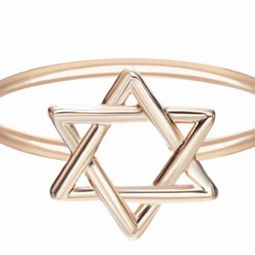 14K Star of David Jewish Star Gold Ring Jewish Ring Jewish | Etsy