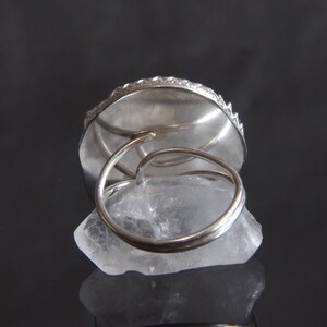 Amethyst Geode Crystal Slice Ring, Adjustable Ring Band, Sterling ...