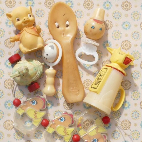 Vintage Baby Rattle - Etsy
