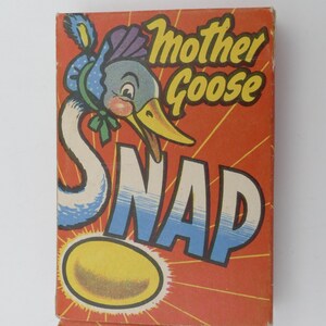 1950's Vintage Mother Goose Snap Playing Card Game Complete Original ...