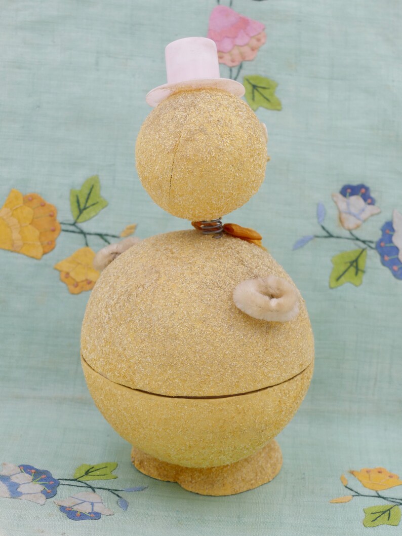 Mid-century 1940's Easter Bobblehead Nodder Top Hat Duck Candy ...