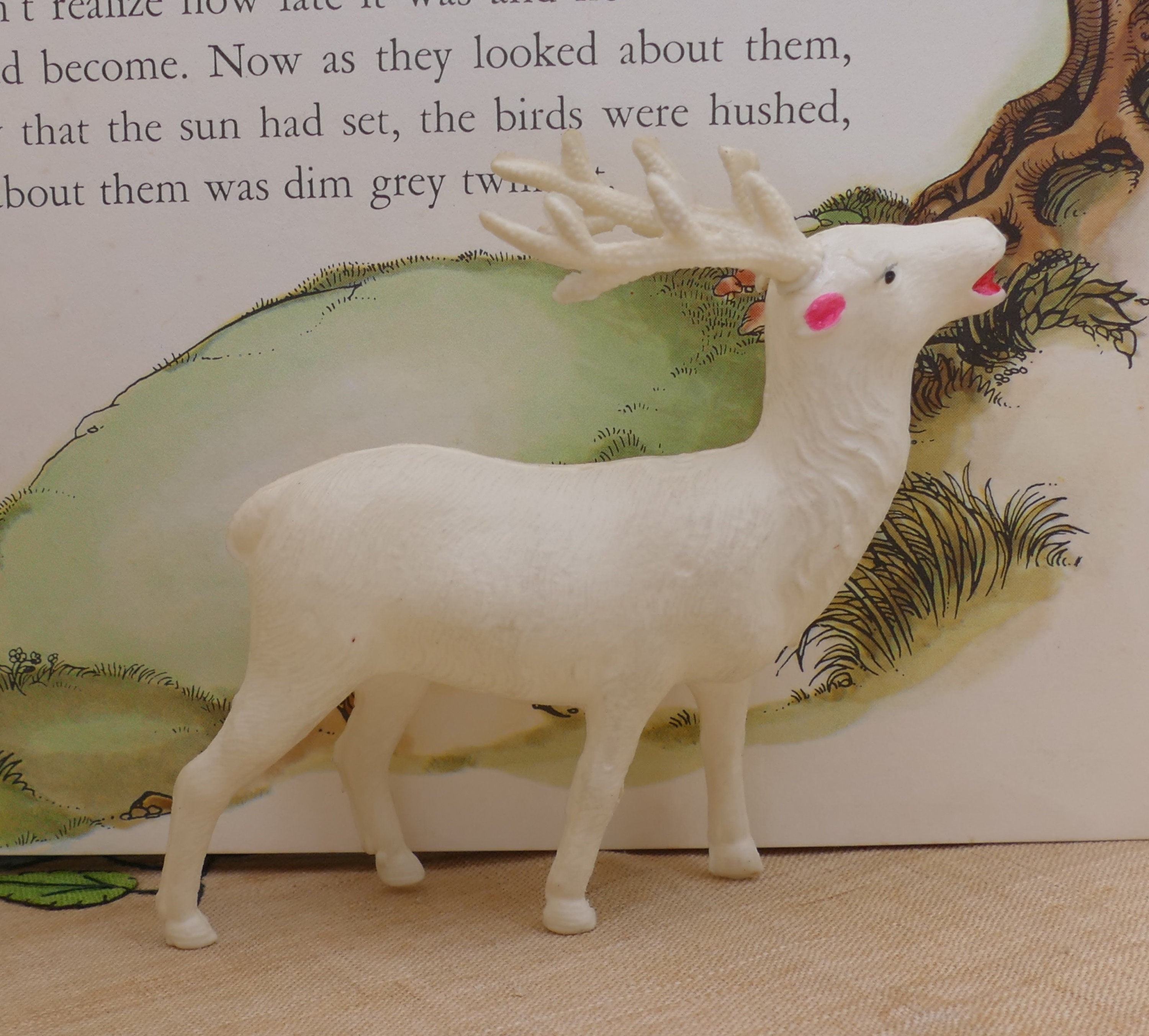 Vintage 1940's Celluloid Reindeer Animal Figurine - Etsy