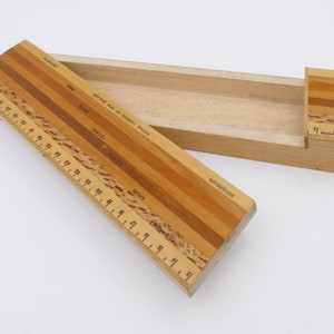 1970's Vintage Wooden Sliding Lid Pencil Case New Zealand Timbers - Etsy