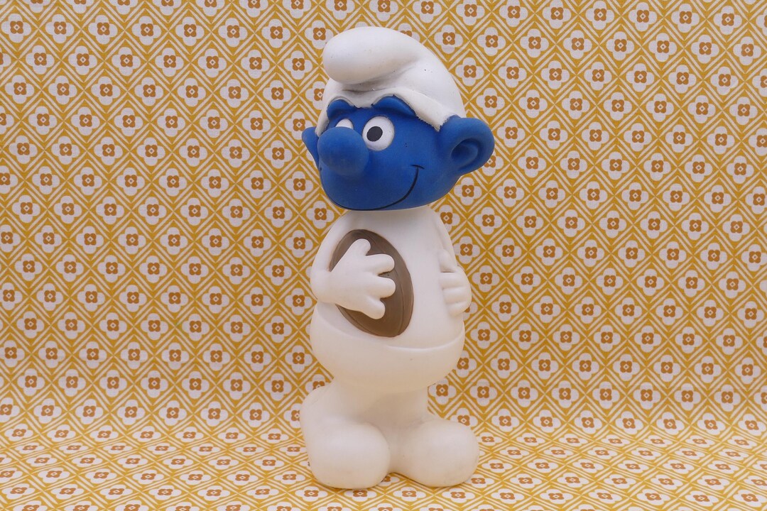 Vintage 1980's Football Smurf Character Bubble Bath Bottle - Etsy