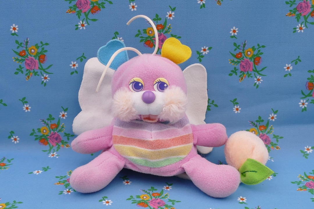 1980's Fruit Popples Peach Butterfly Plush Soft Toy Original Popple ...