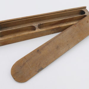 1940's Antique Wooden Sliding Lid Pencil Case Crayon Box - Etsy