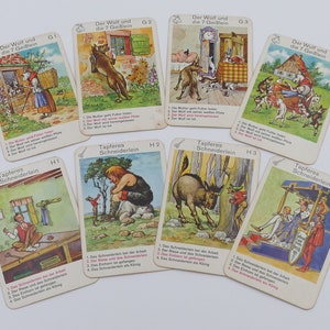 1950's Marchen-quartett Fairytale Quartett Playing Cards German - Etsy