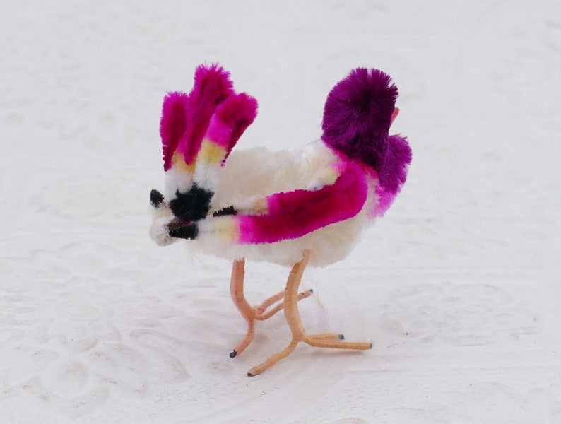 Vintage 1960's Chenille Pipe Cleaner Bird Decoration - Etsy