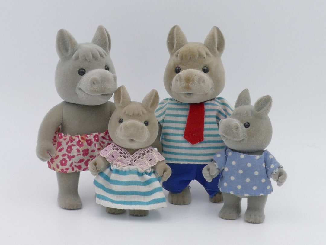 1980's Forest Families DONKEY Family Dad Mom Boy Girl MC Toy Vintage - Etsy