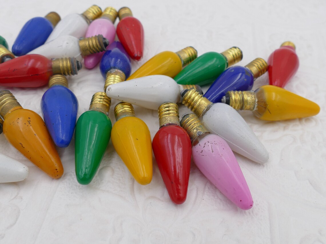 Vintage Christmas Glass Bulbs - Etsy