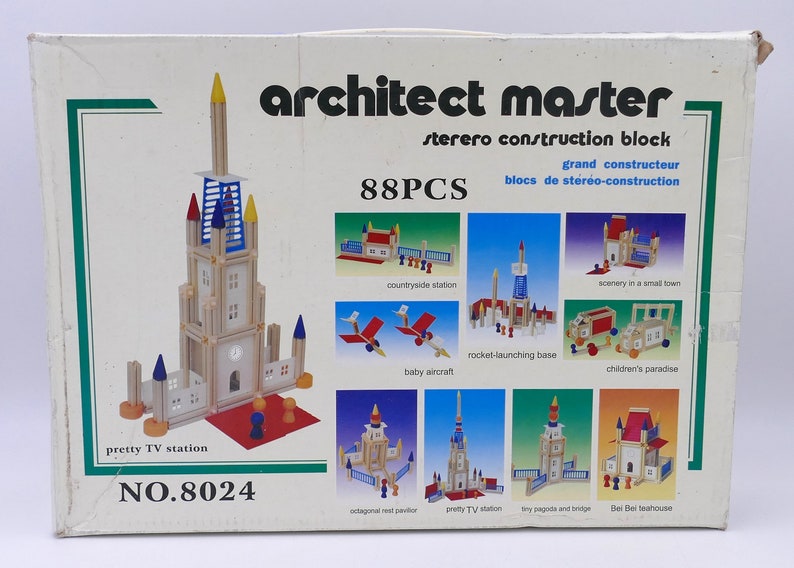 Vintage 1970's Architect Master Sterero Construction Block Building Toy ...