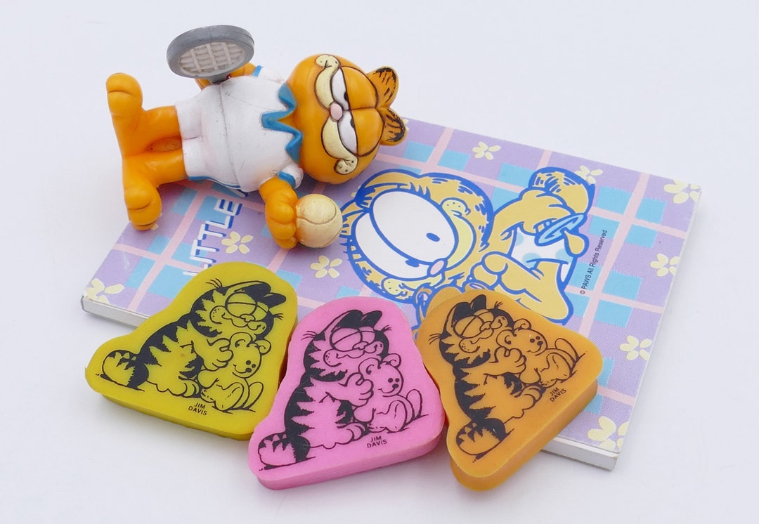 Garfield 1980's Novelty Toys Collectibles Stationary Erasers Figurine ...