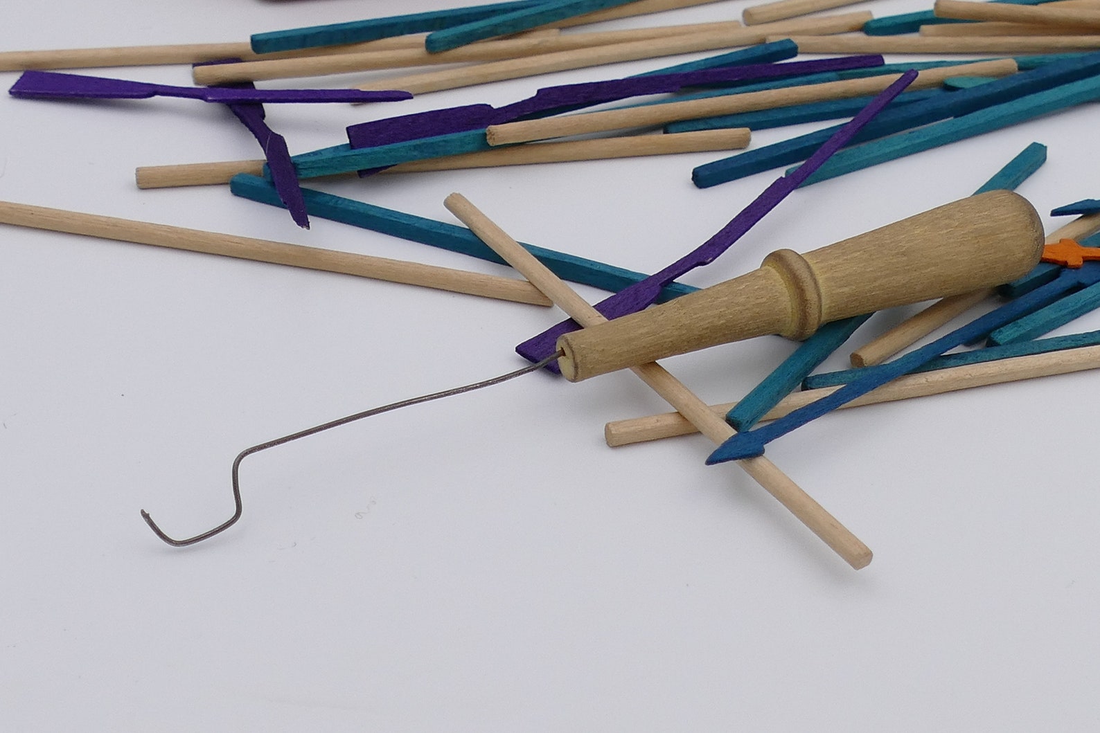 Vintage 1930's Wooden Royal Jack Straws Mikado Pick up Sticks Fiddle ...