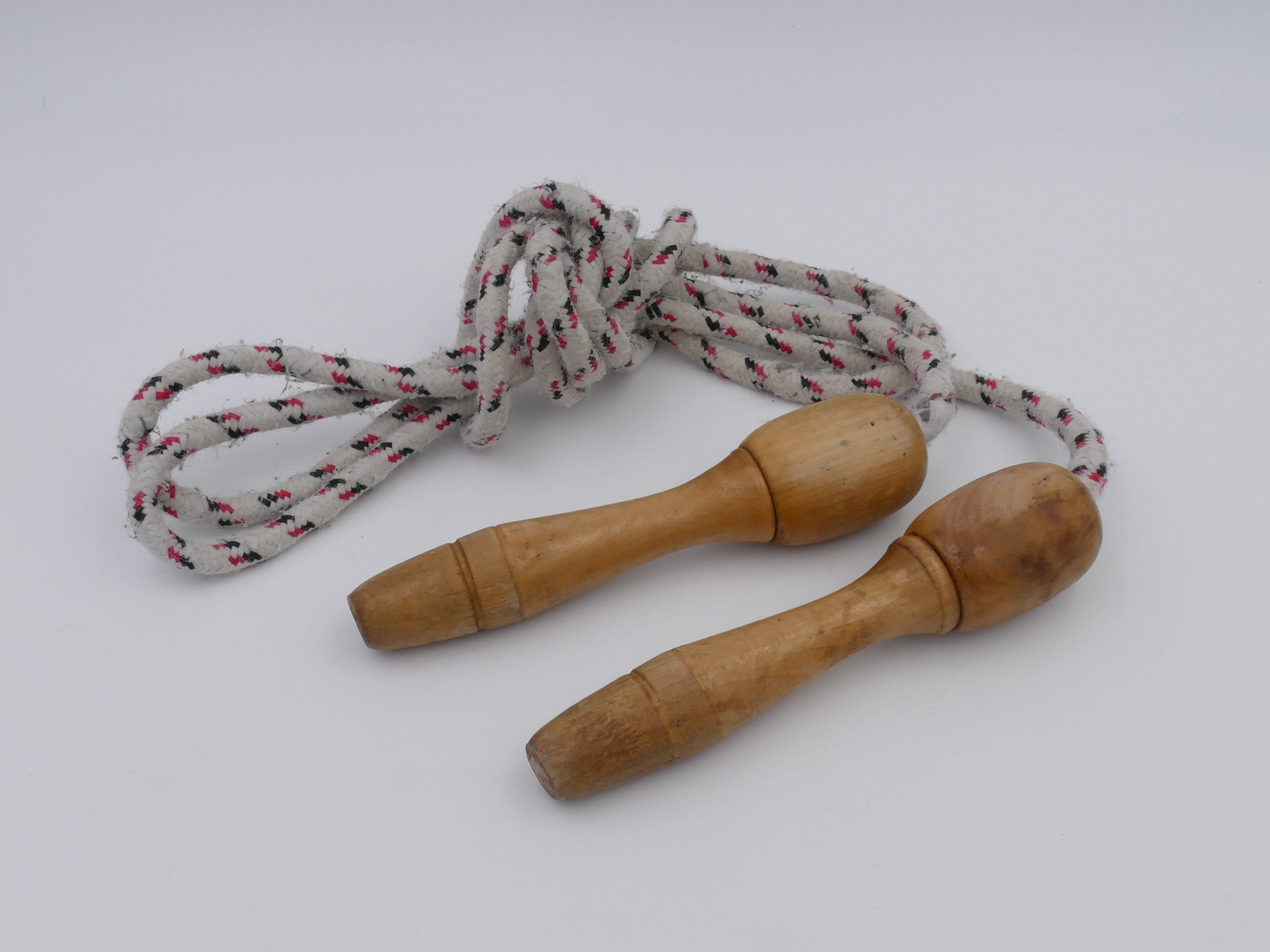 Mid-century French Wooden Handle Braided Skipping Rope - Etsy