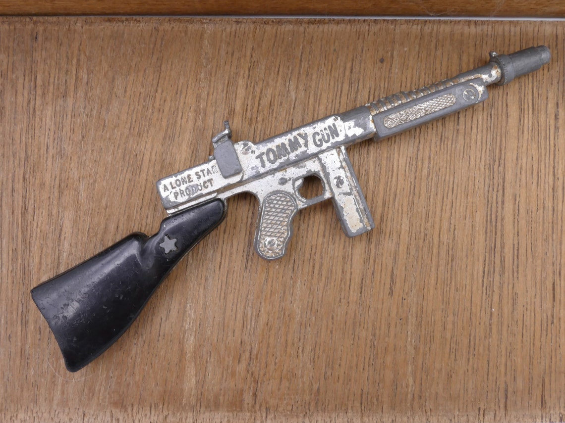 Vintage Collectable Miniature Metal Lone Star Tommy Gun Toy - Etsy
