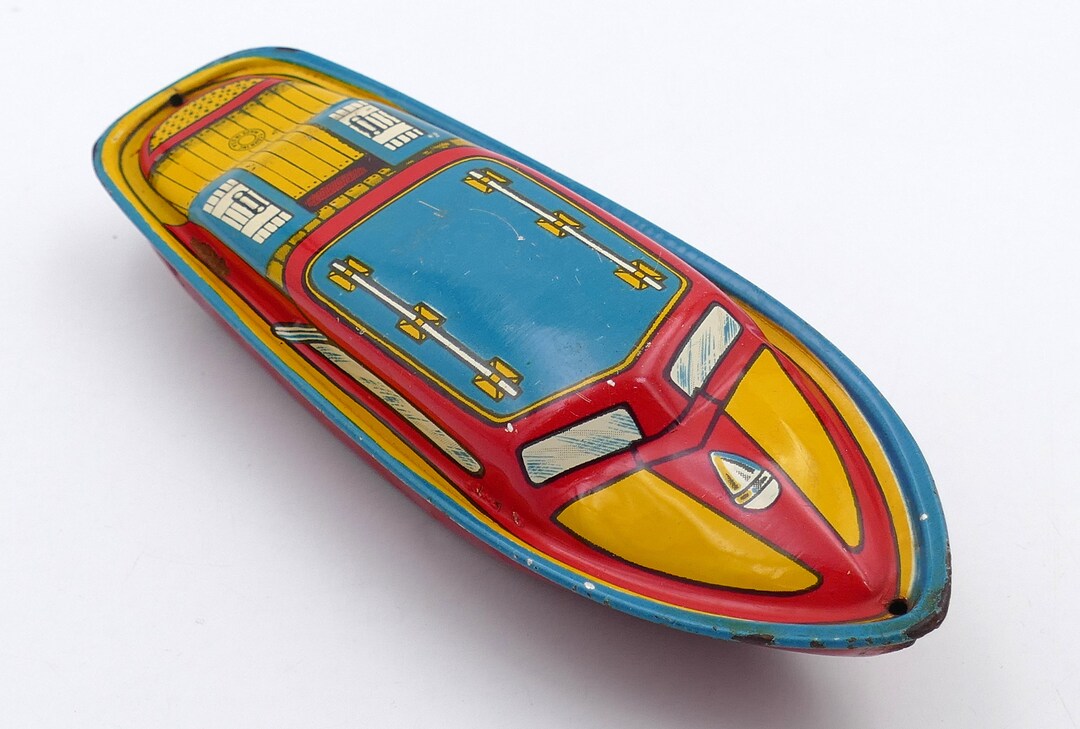 Vintage 1960's Surf King Tin Litho Boat T. Cohn USA - Etsy