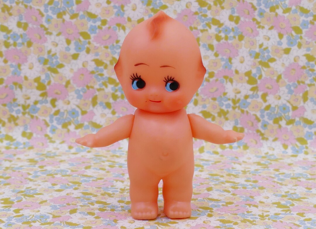 Japan Kewpie Tiny Small 4" Vinyl Rubber Cupie Cupid Cherub Doll Vintage ...