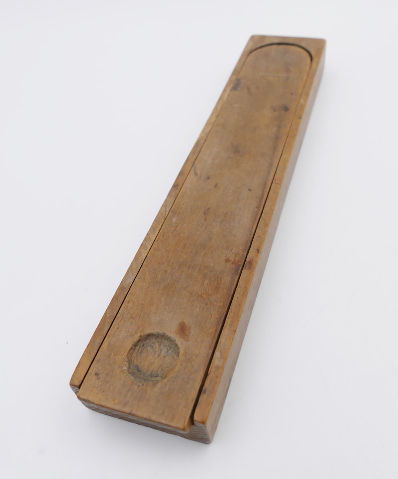 1940's Antique Wooden Sliding Lid Pencil Case Crayon Box - Etsy